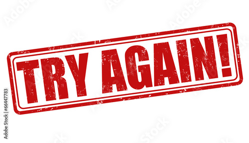Try again stamp Stock Vector | Adobe Stock