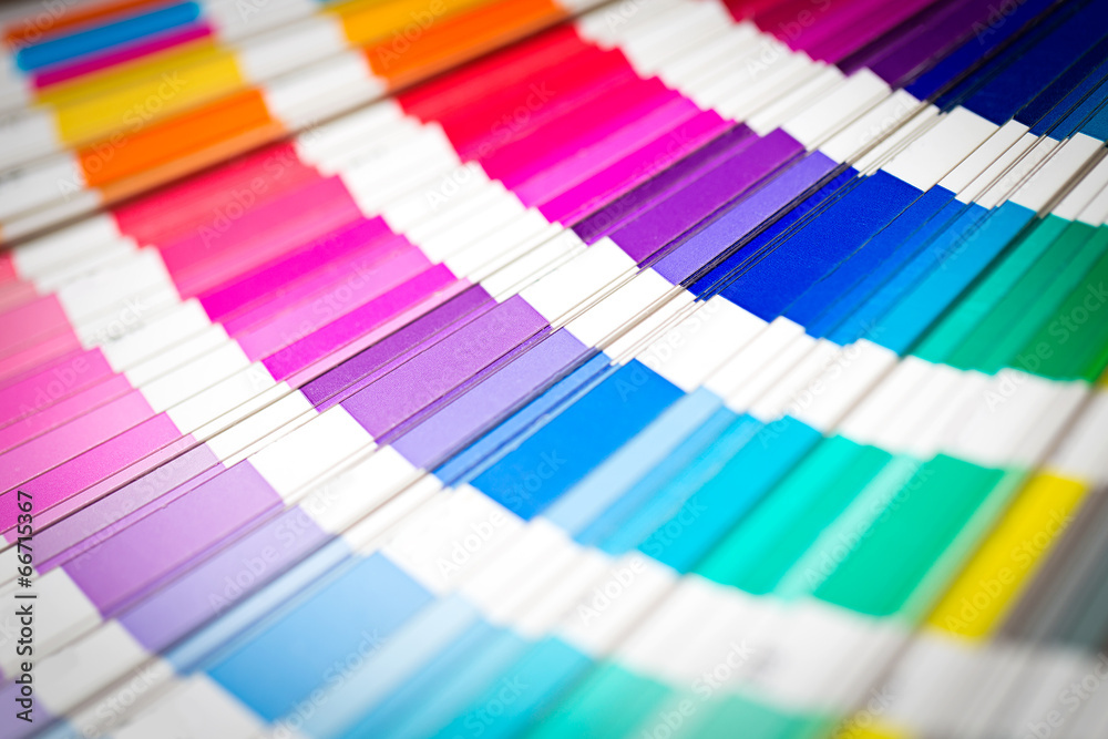 Open Pantone sample colors catalogue. Stock Photo | Adobe Stock