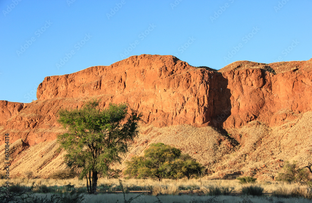 Namibian mountains and blue sky Stock Photo | Adobe Stock
