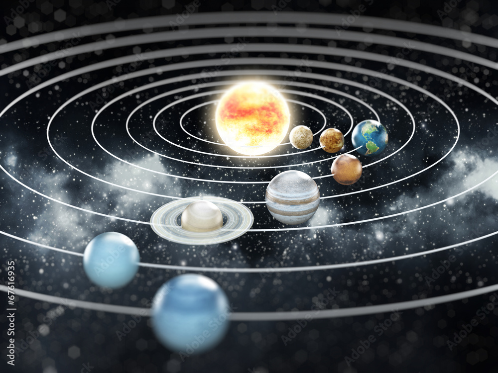 Solar system illustration Stock Illustration | Adobe Stock