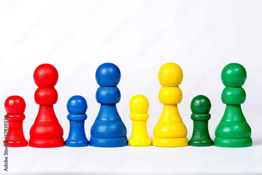 Pawns as methaphor for humans Stock Photo | Adobe Stock