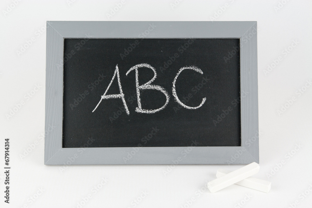 Tabel abc und Kreide Stock Photo | Adobe Stock
