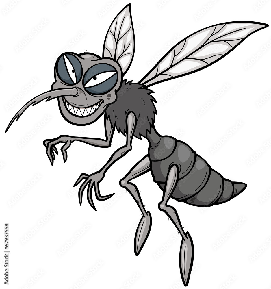 Vector illustration of Cartoon Mosquito Stock Vector | Adobe Stock