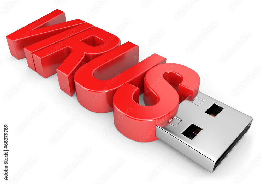Ilustración de Stock USB Stick Virus | Adobe Stock