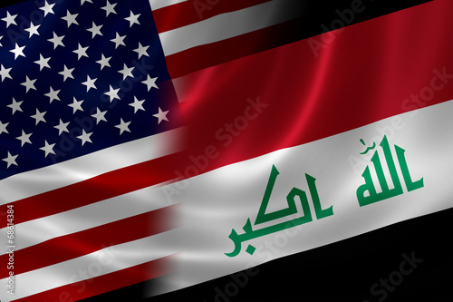 Merged Flag of Iraq and USA Stock Illustration | Adobe Stock