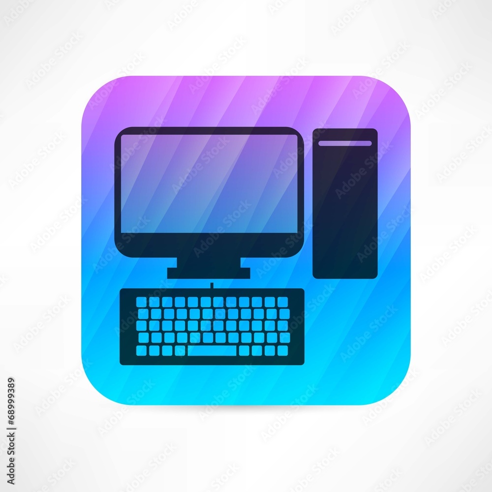 Vector de Stock personal computer icon | Adobe Stock