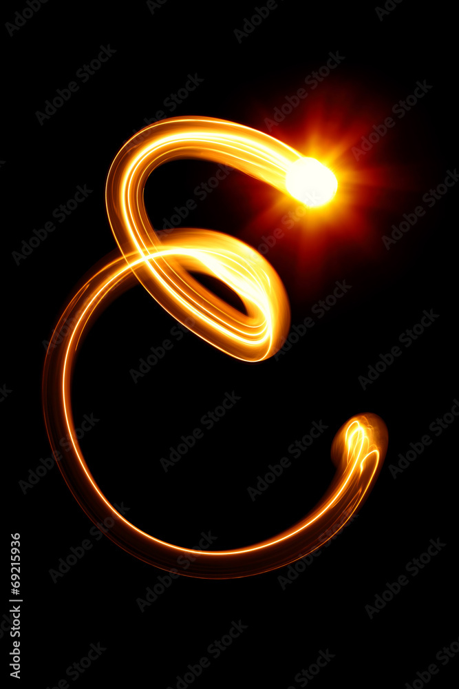 Manuscript caps letters Stock Photo | Adobe Stock