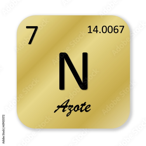 Nitrogen element, french azote - Buy this stock illustration and ...
