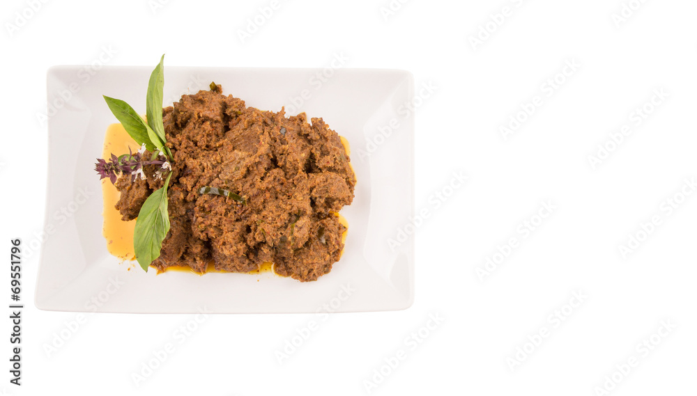 Malay Beef Rendang Dish Stock Photo | Adobe Stock