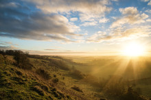 Sunrise Over The Hills Free Stock Photo - Public Domain Pictures