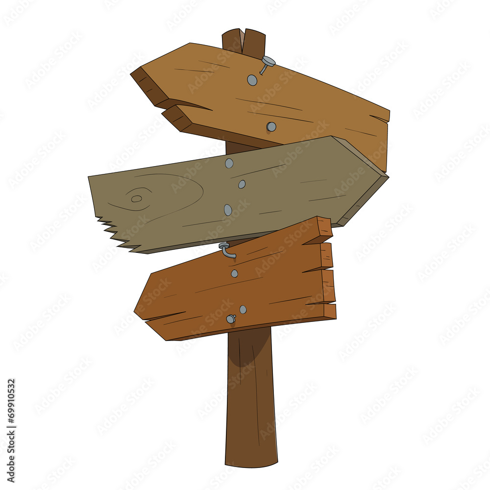 Cartoon road sign Stock Vector | Adobe Stock