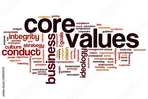 Core values word cloud Stock Illustration | Adobe Stock