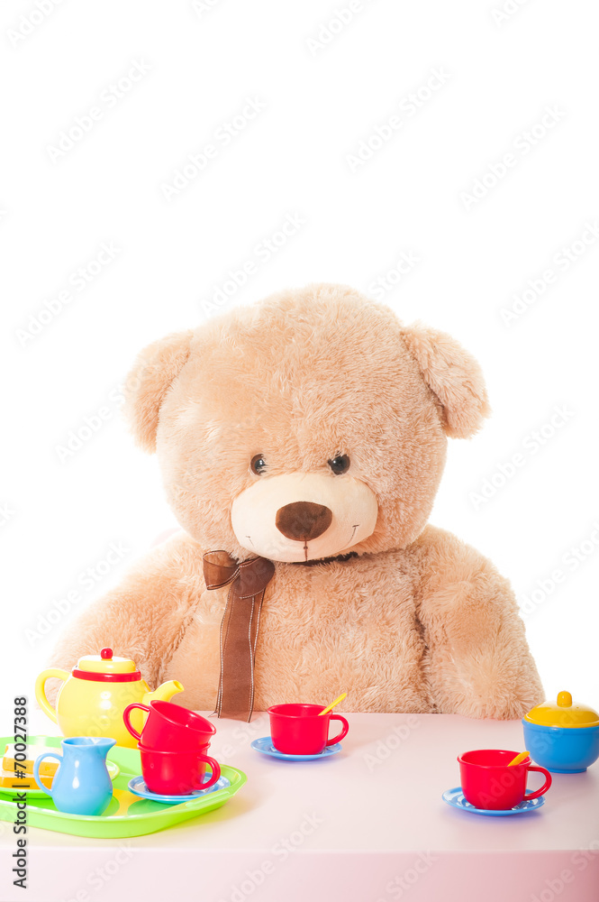 teddy mit puppengeschirr Stock Photo | Adobe Stock