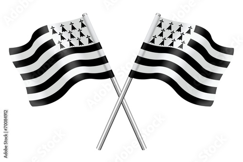 Drapeaux bretons croisés Illustration Stock | Adobe Stock