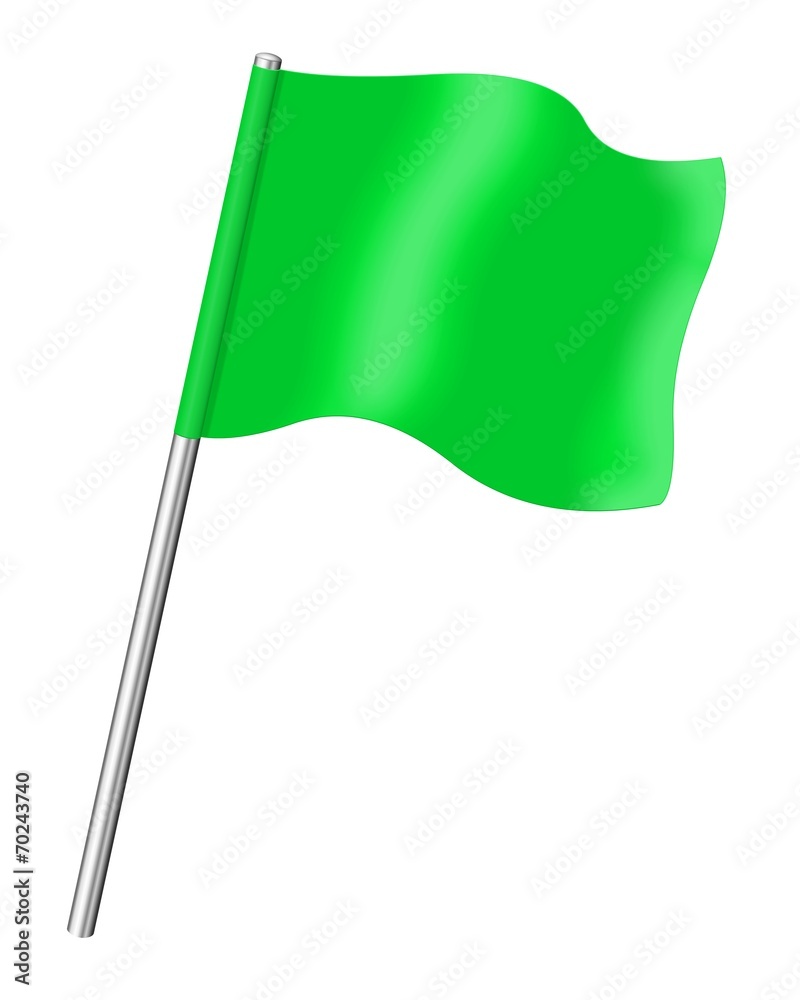 Drapeau vert Stock Illustration | Adobe Stock