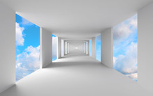 Corridor Of Blue Sky Free Stock Photo - Public Domain Pictures