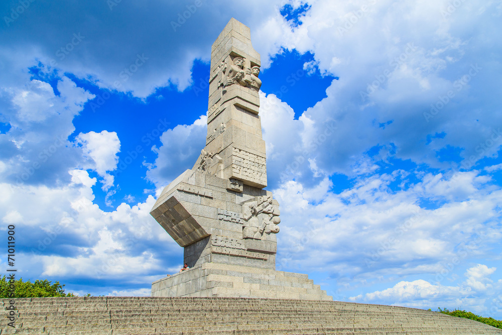 Westerplatte. Monument commemorating battle of Second World War Stock ...
