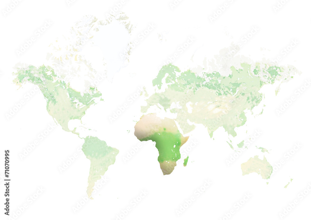 World Map on white background. map of Africa Stock Illustration | Adobe ...