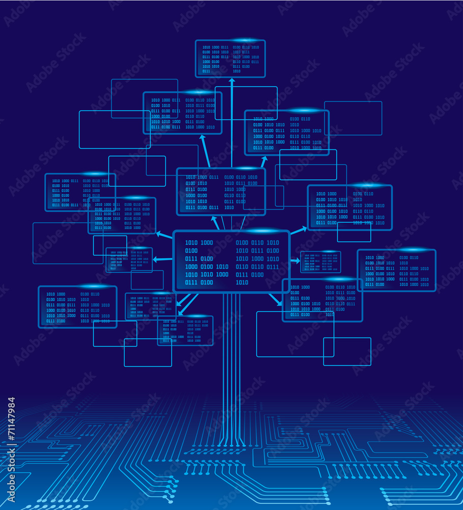 Binary Tree Stock Vector Adobe Stock