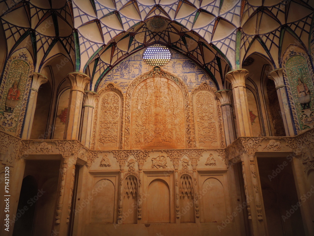 Beautiful wall and vault space in traditional architecture Stock Photo ...