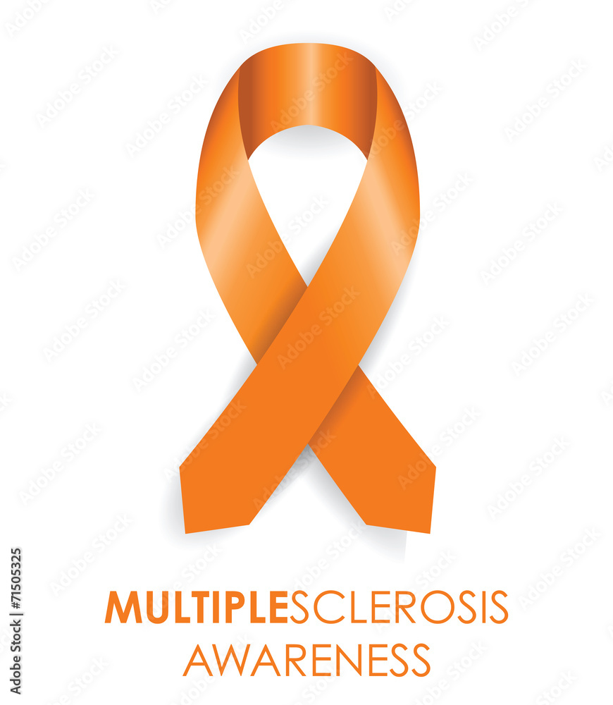 multiple sclerosis ribbon Stock Vector | Adobe Stock
