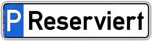 Reserviert Parkplatz Schild #141017-svg11 – kaufen Sie diese ...
