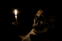 Candle Candlelight Lights Skull Free Stock Photo - Public Domain Pictures