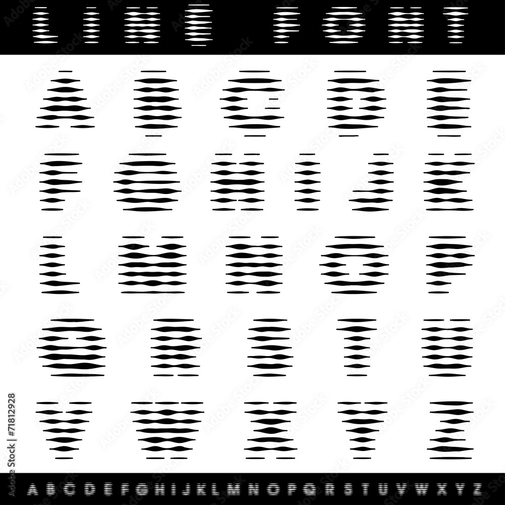 horizontal line font Stock Vector | Adobe Stock
