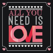 All You Need Is Love Retro Poster Free Stock Photo - Public Domain Pictures