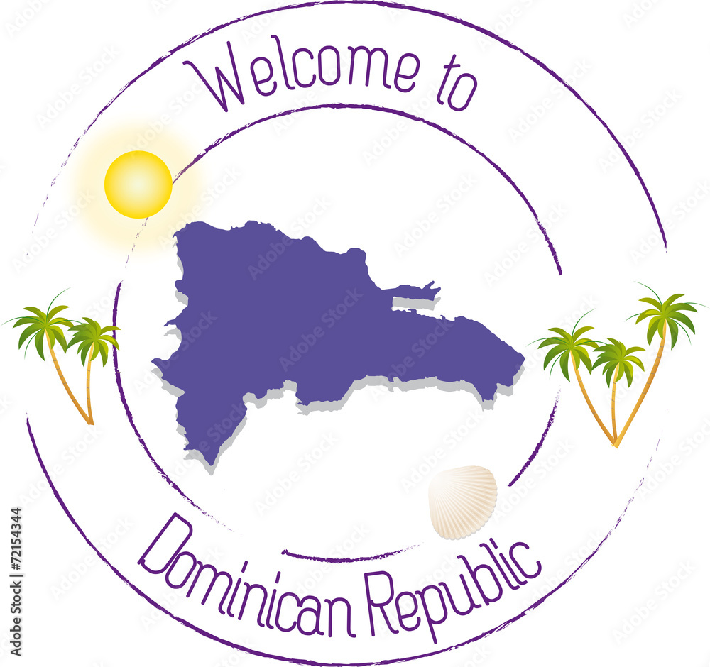 Welcome Dominican Republic Stock Vector | Adobe Stock