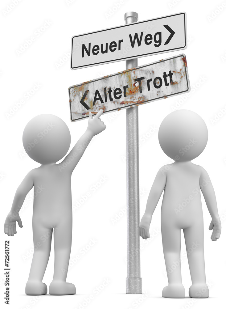 Ilustrace 3d Männchen neuer Weg ve službě Stock | Adobe Stock