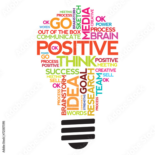 Positive word shape cloud Stock Vector | Adobe Stock
