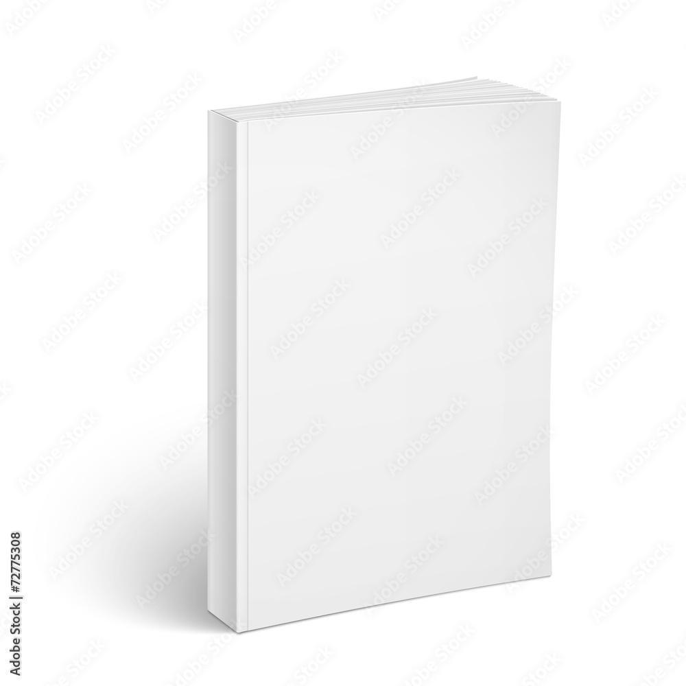 Blank vertical softcover book template. Stock Vector | Adobe Stock