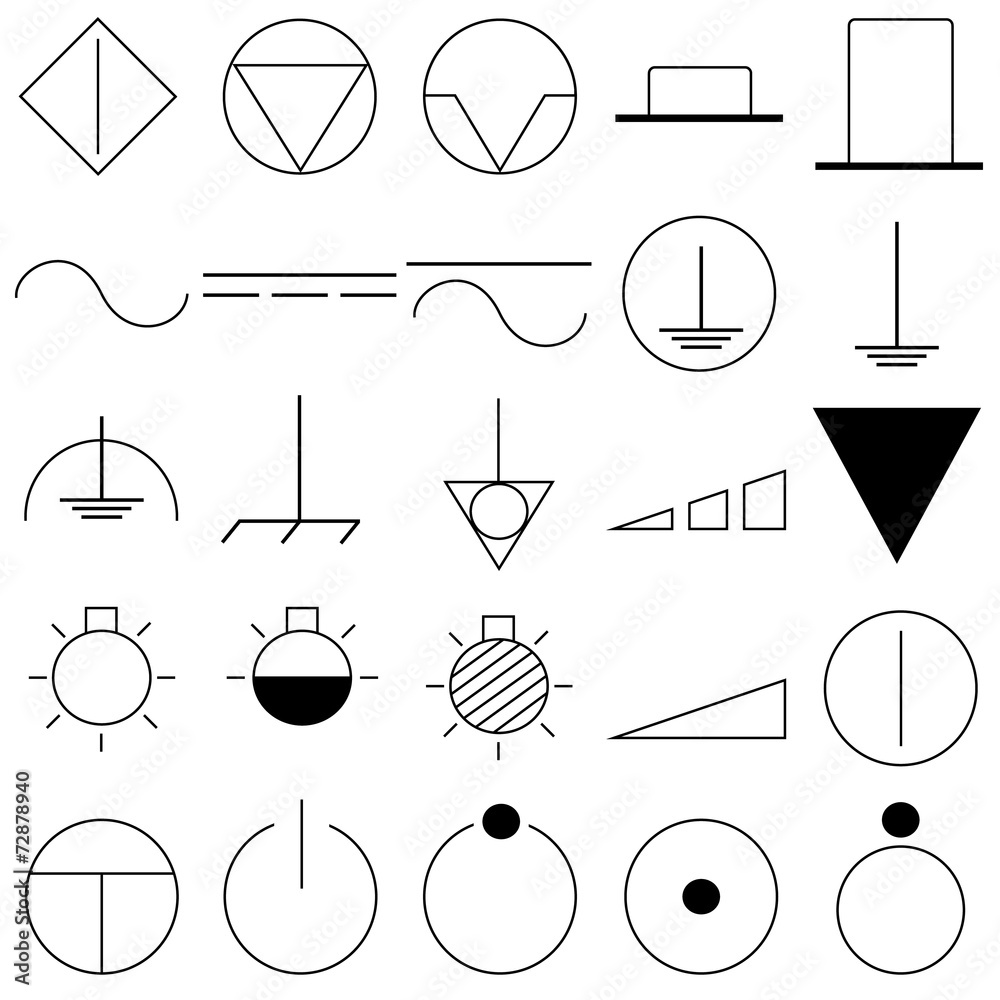 Electrical symbols vector Stock Vector | Adobe Stock