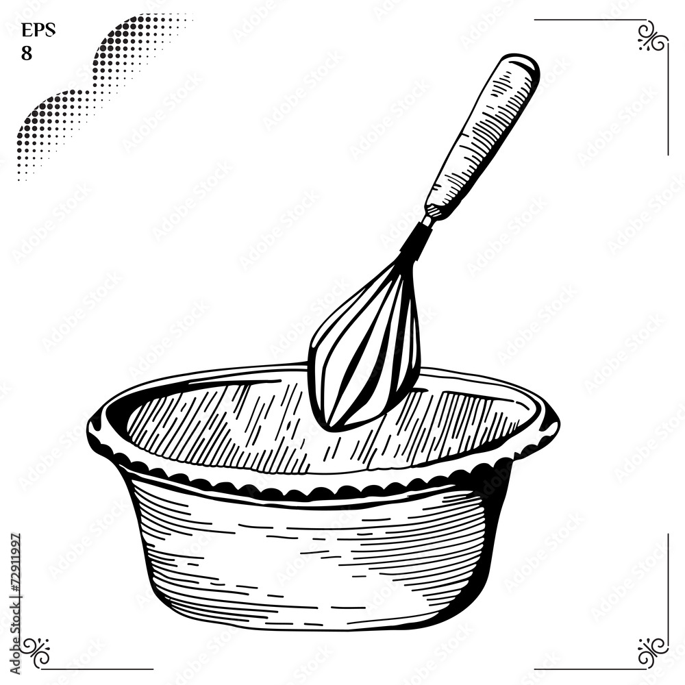 Whisk. Culinary whipped methods. Stock Vector | Adobe Stock