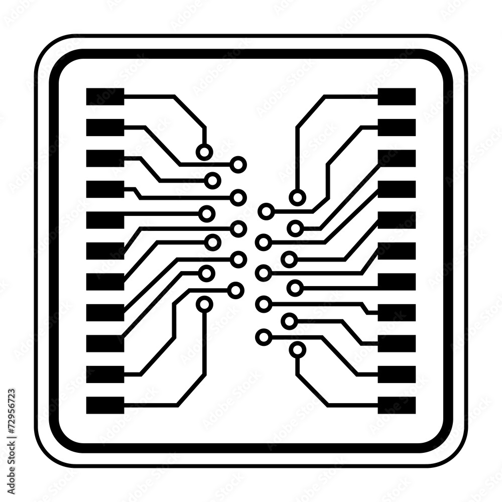 Logo circuit électronique. Stock Vector | Adobe Stock