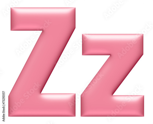 Big and Small Letter Z isolated on white background Stock Illustration ...