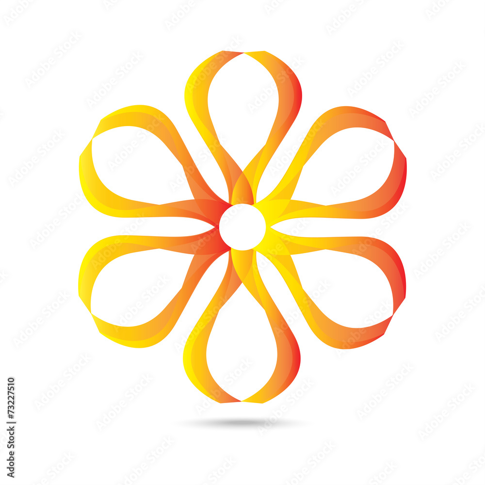 Flower abstract icon template. Stock Vector | Adobe Stock