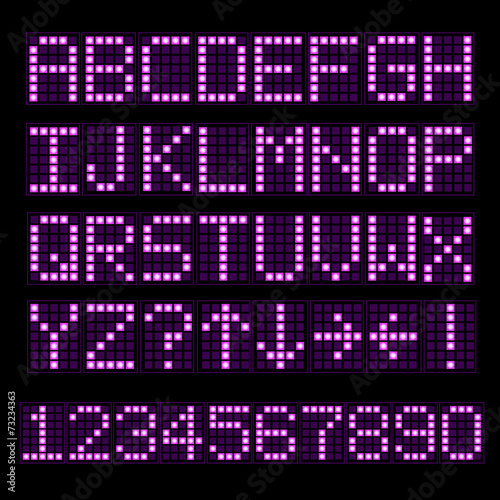 Digital Font Stock Vector | Adobe Stock