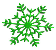 Green Snowflake 2 Free Stock Photo - Public Domain Pictures