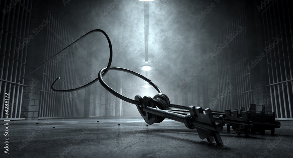 Jail Break Keys And Prison Cell Stock Photo | Adobe Stock