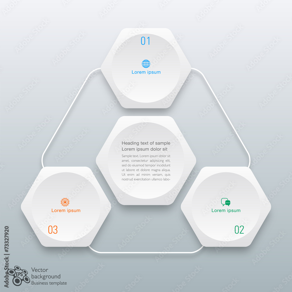 Infographics Vector Background 3-Step Process Stock Vector | Adobe Stock