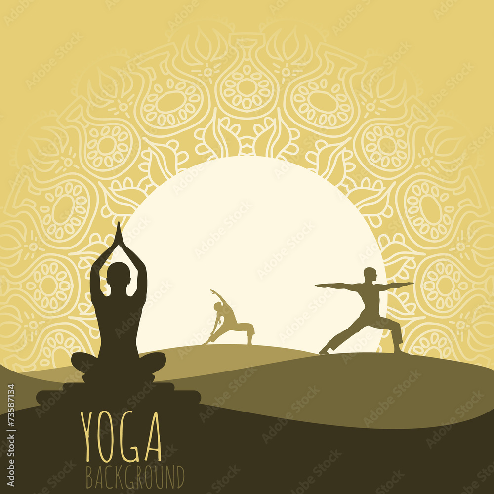 Yoga background. Stock Vector | Adobe Stock