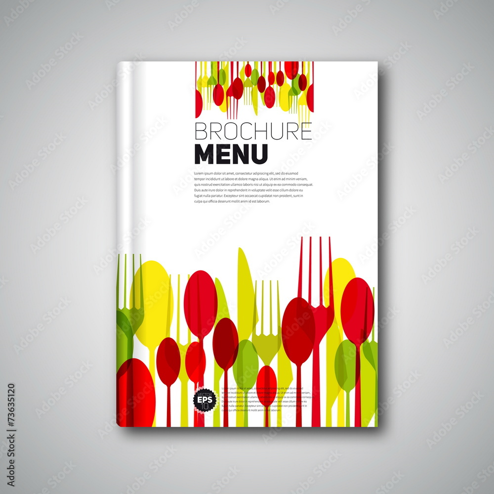 Restaurant Menu Card Design template, Brochure book cover design Stock ...
