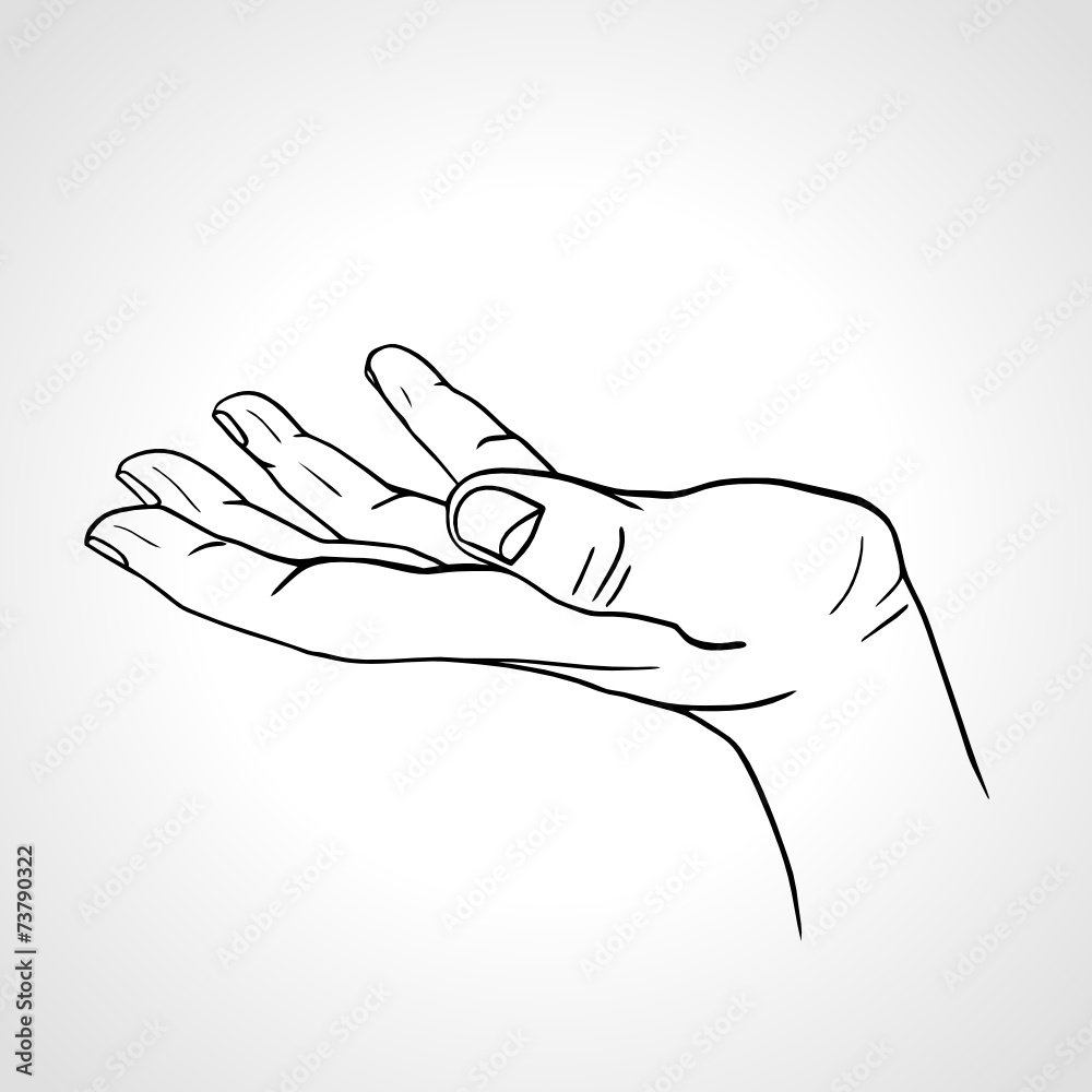 Hand Side View Palm Up