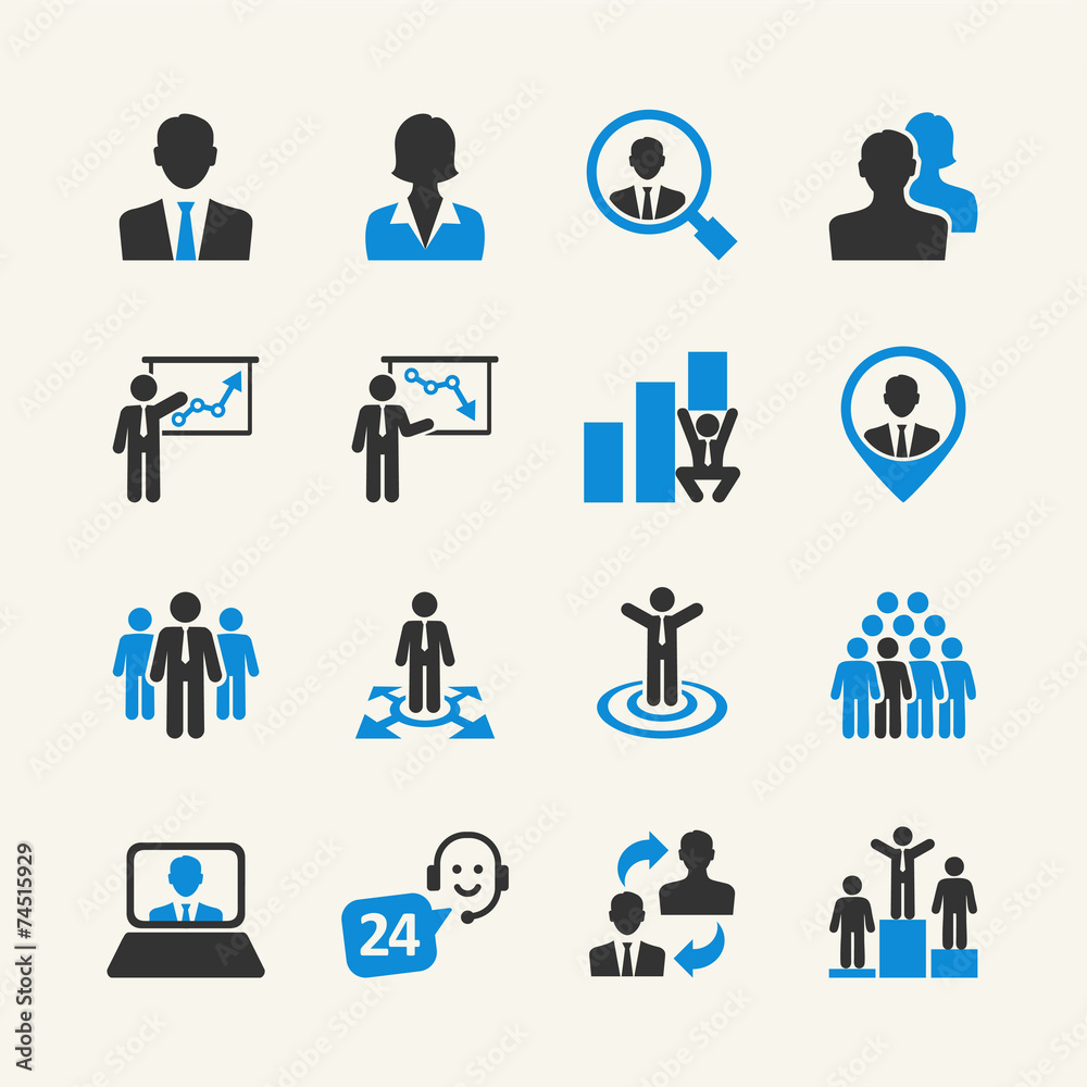 Business People - web icon collection Stock Vector | Adobe Stock