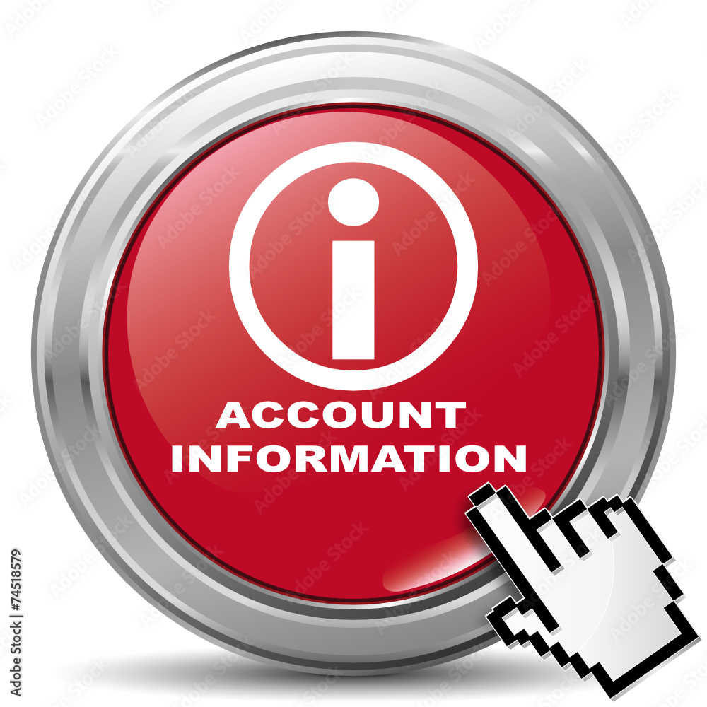 ACCOUNT INFORMATION ICON Stock Vector | Adobe Stock