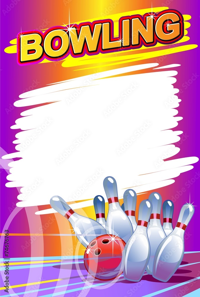 bowling card Stock Vector | Adobe Stock