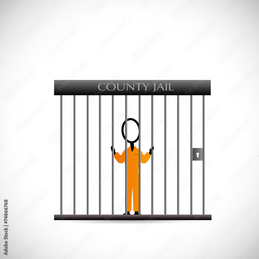Prisoner In Jail Illustrator Stock Vector | Adobe Stock