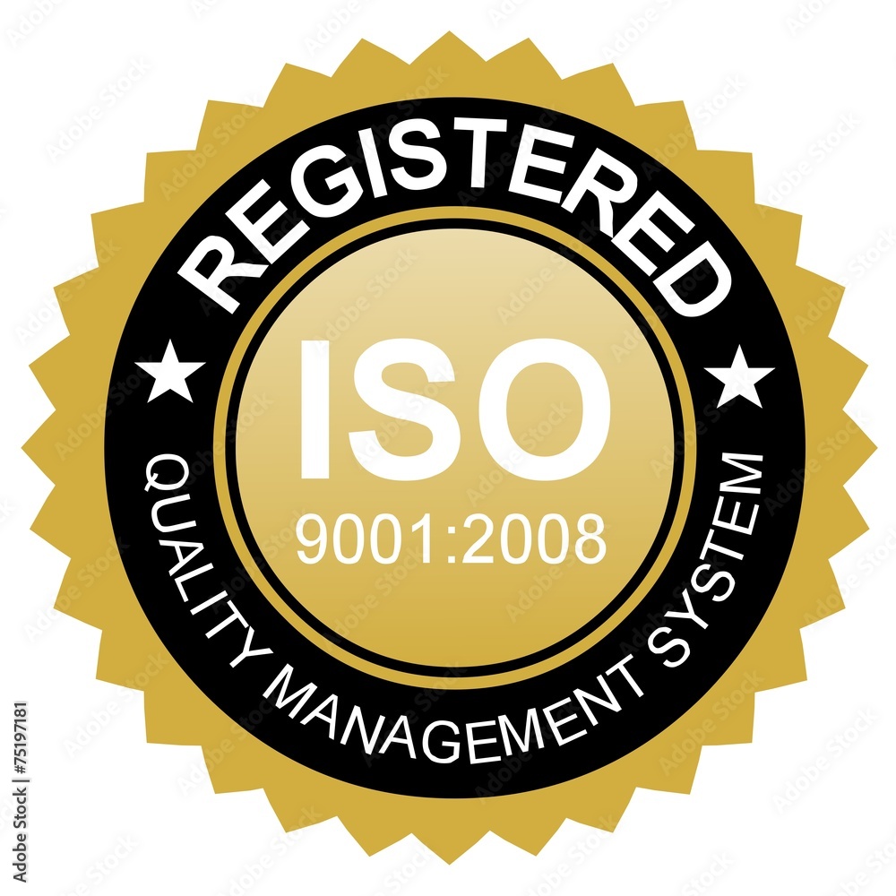 ISO certified gold emblem Stock Photo | Adobe Stock